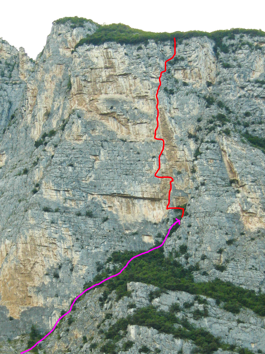 Kletterroute Gardaseeberge:Monte Casale-Via del Missile